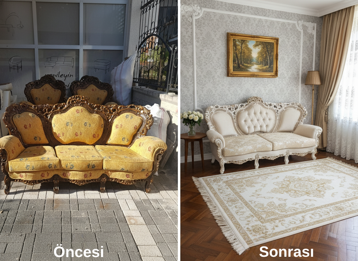 Osmanlı Rüyası Üçlü Koltuk Dönüşümü – Mobilya Hastanesi